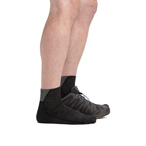 Darn Tough Men's Hiker Quarter Midweight with Cushion Hiking Sock (Style 1959) - Onyx Black, X-Large