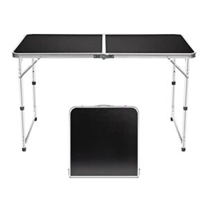 h&b luxuries portable height adjustable aluminum folding camping table with carry handle ft-acft1