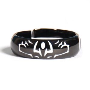 anime ring adjustable open band for men women cosplay black color