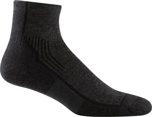 Darn Tough Men's Hiker Quarter Midweight with Cushion Hiking Sock (Style 1959) - Onyx Black, X-Large