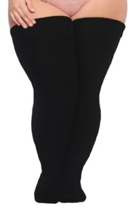 neoviancia plus size thigh high socks for thick thighs women- widened extra long thick knit over the knee stockings- boot socks leg warmers