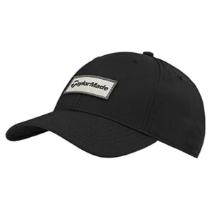 taylormade golf standard cage patch logo hat, black, medium