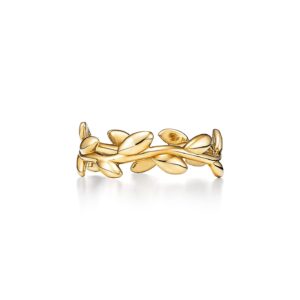 jewelrygift 18k gold plated olive leaf band ring beutiful fine jewelry perfect for special occasion wear stylish look wedding ring gift for women s us size: 8