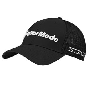 taylormade golf standard tour cage hat, black, large/extra large