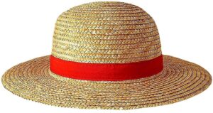 luffy straw hat for men women, multifunctional cosplay beach anime cartoon character sunscreen straw hat cosplay sun hat