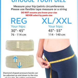 Sparthos Sacroiliac Si Hip Belt [Size Regular - Beige] Ice Packs for Injuries [Size Large + Cover]