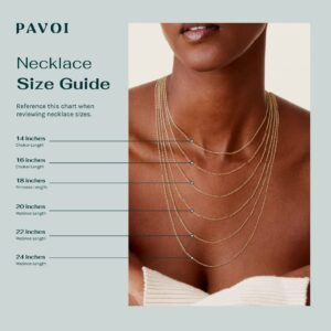 PAVOI 14K Gold Plated Paper Clip Pearl Necklace with Chunky Link Chain + Cultured Pearls | Stylish Choker Layering Necklaces for Women | Everyday Jewelry