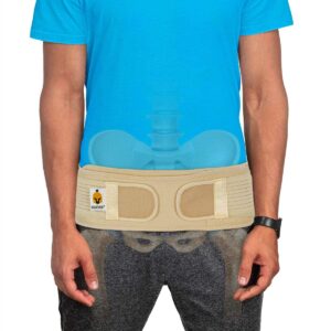 Sparthos Sacroiliac Si Hip Belt [Size Regular - Beige] Ice Packs for Injuries [Size Large + Cover]