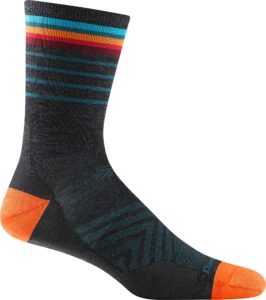 darn tough men's stride micro crew ultra-lightweight running sock (style 1036) - charcoal, large