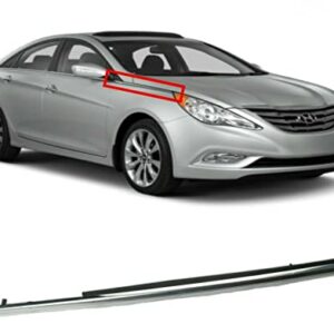 Front Right ABS Chrome Fender Trim Molding Garnish Fits for 11-14 Hyundai Sonata, Replaces OEM 87772-3S000, 87772-3S001, 75136