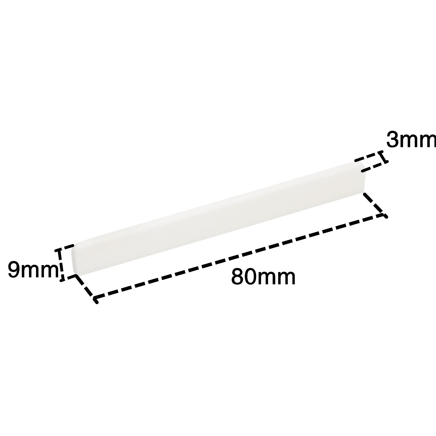 Miwayer 6 String Classical Guitar Bone Bridge Saddle and Nut Made of Real Bone (Classical Bridges 1 pair)