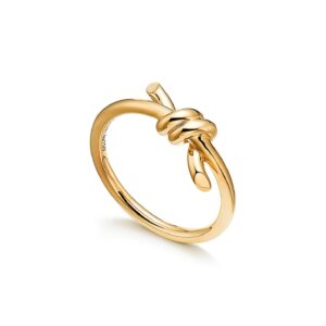 Jewelrygift Plated Simple Knot Ring Simple and Beutiful Also a Great Choice for Lovers Stylish Look Wedding Ring Gift for Men and Women: 7