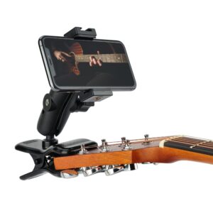 powrig guitar phone holder mount, action camera mount for guitar