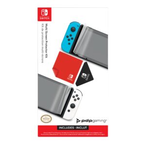 PDP Gaming Multi-Screen Protector Kit Licensed for Nintendo Switch and Nintendo Switch OLED: Includes 2 HD Screen Protectors, Cleaning Cloth, Applicator, Scratch-resistant Anti-fingerprint Durable