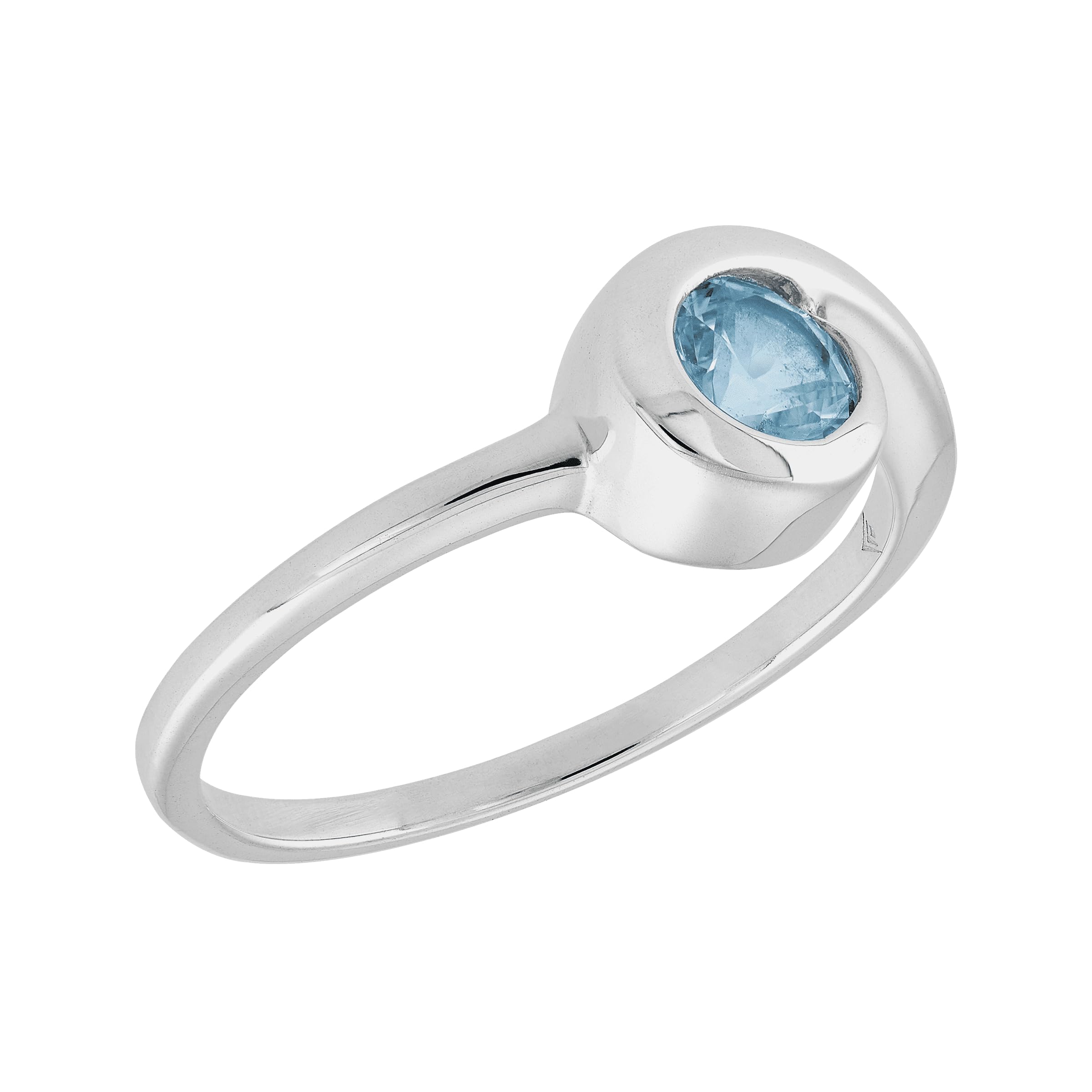 Silpada 'Another Trip Around the Sun' Created Aquamarine Ring in Sterling Silver, Size 9, Size 9