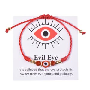 chorfla evil eye bracelet women ojo teen red string bracelet protection knot bracelet anklet gift christmas red rope thread kaballah good luck bracelet daughter niece friend bff sister