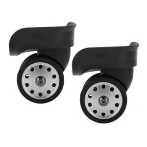 Alomejor 1 Pair Luggage Casters A88 Porous Suitcase Wheel Suitcase Luggage Replacement Casters for Travel Bags Large Size(Black)