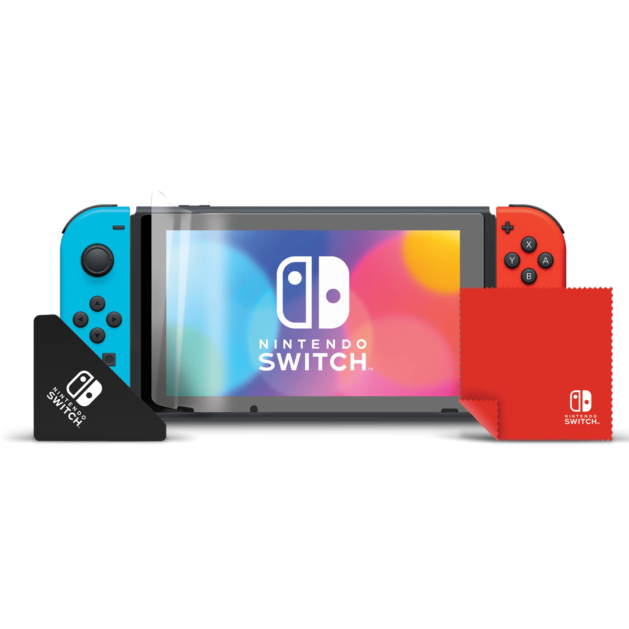 PDP Gaming Multi-Screen Protector Kit Licensed for Nintendo Switch and Nintendo Switch OLED: Includes 2 HD Screen Protectors, Cleaning Cloth, Applicator, Scratch-resistant Anti-fingerprint Durable