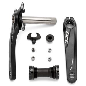 Bike Crank Arm Set Mountain Bike Crank Arm Set IXF Crankset 170mm 104 BCD Bike Bottom Bracket and Crankset Kit and Chainring Bolts for MTB BMX Road Bicyle, Road Bike MTB Crankset and Bottom Bracket