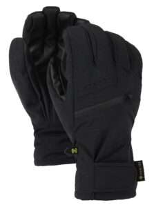 burton men's gore-tex under gloves, true black, m