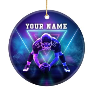 the hygge life personalized football ornaments for christmas tree 2021 football players ornaments sports football ornaments for boys for football lovers