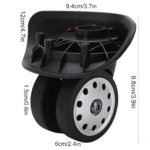 Alomejor 1 Pair Luggage Casters A88 Porous Suitcase Wheel Suitcase Luggage Replacement Casters for Travel Bags Large Size(Black)