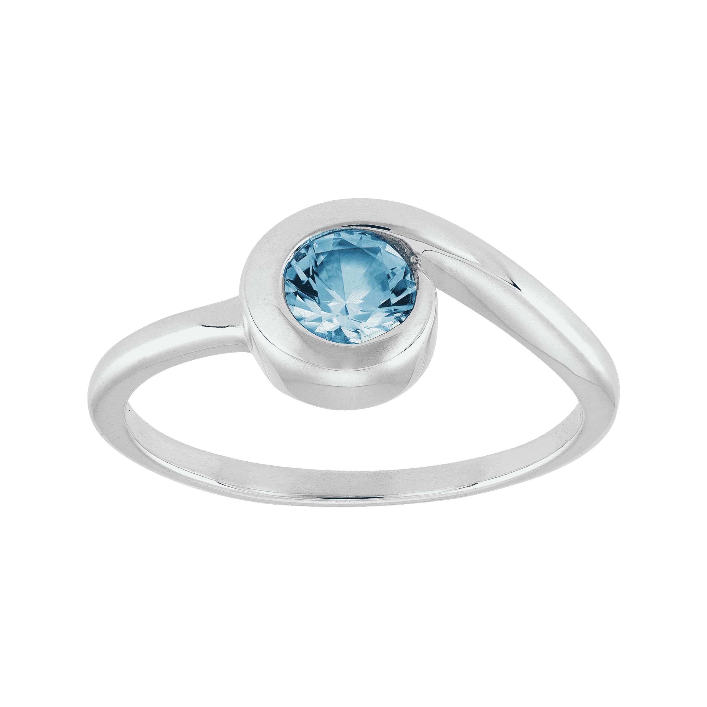 Silpada 'Another Trip Around the Sun' Created Aquamarine Ring in Sterling Silver, Size 9, Size 9