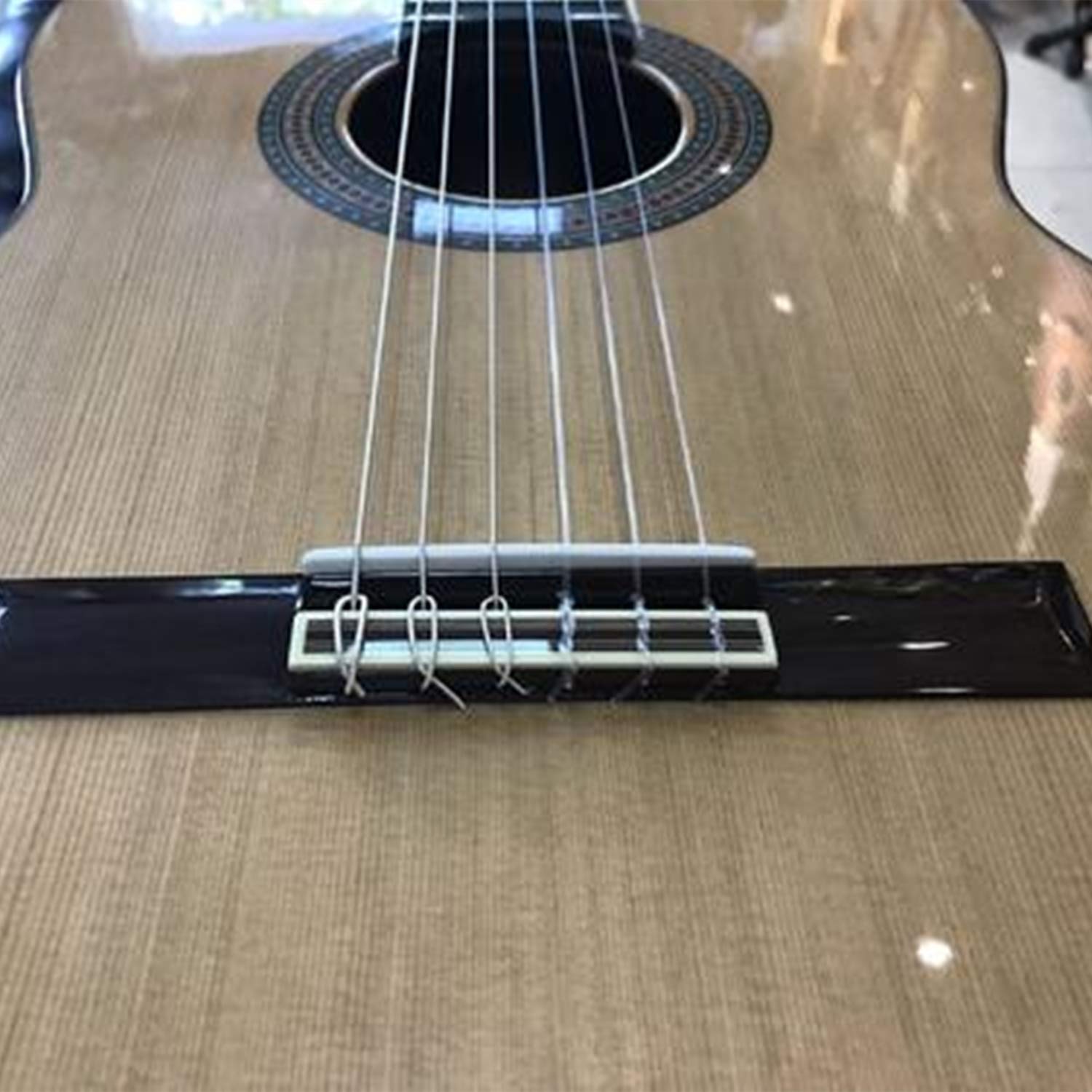 Miwayer 6 String Classical Guitar Bone Bridge Saddle and Nut Made of Real Bone (Classical Bridges 1 pair)