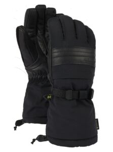 burton women's standard warmest gore-tex gloves, true black, large