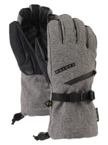 burton women's gore-tex gloves, gray heather, m