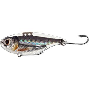 live target ict shad- blade bait, 2", 3/8 oz, silver/black