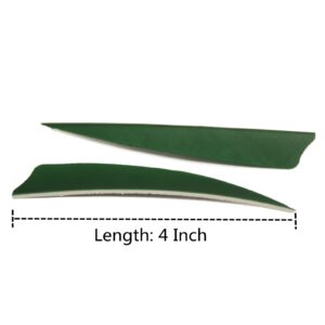 MILUWOND Arrow Feather 4 Inch Shield Fletching Vanes for Wooden Carbon Bamboo Traditional Arrow(50 Pack)