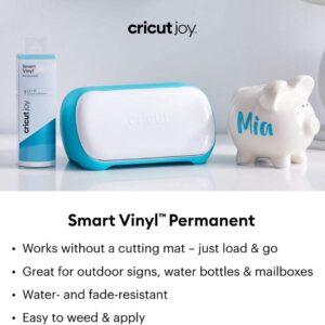 Cricut Smart Permanent Matte Vinyl (5.5in x 120in, White) for Joy machine - matless cutting for shapes up to 4ft, & repeated cuts up to 20ft