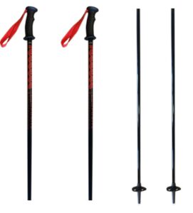 k2 composite power ski poles ski skiing pole with tab grip (40" or 100cm, red-black)