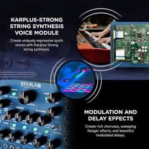 Strymon Starlab Time-Warped Reverberator Eurorack Reverb Module with Modulation and Karplus-Strong Synthesis, Blue