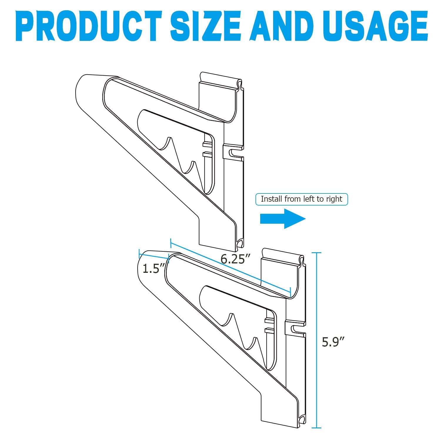 Poskad Snowboard Wall Mount Rack Display Wall Holder,Adjustable Storage Layers Space Saving Design,Home and Garage SKi Board Storage. (1 Set)