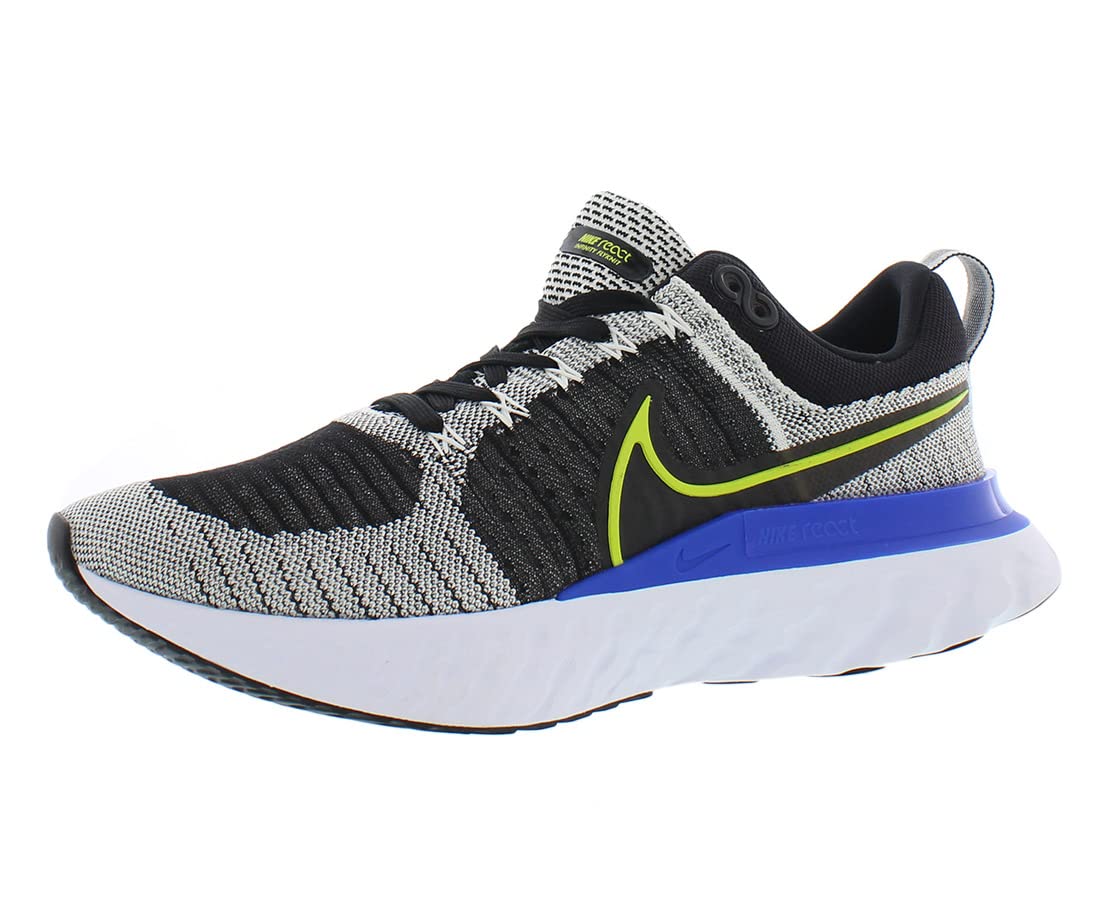 Nike Mens React Infinity Run Flyknit 2 (White/Cyber-Black-Racer Blue) Size 9.5