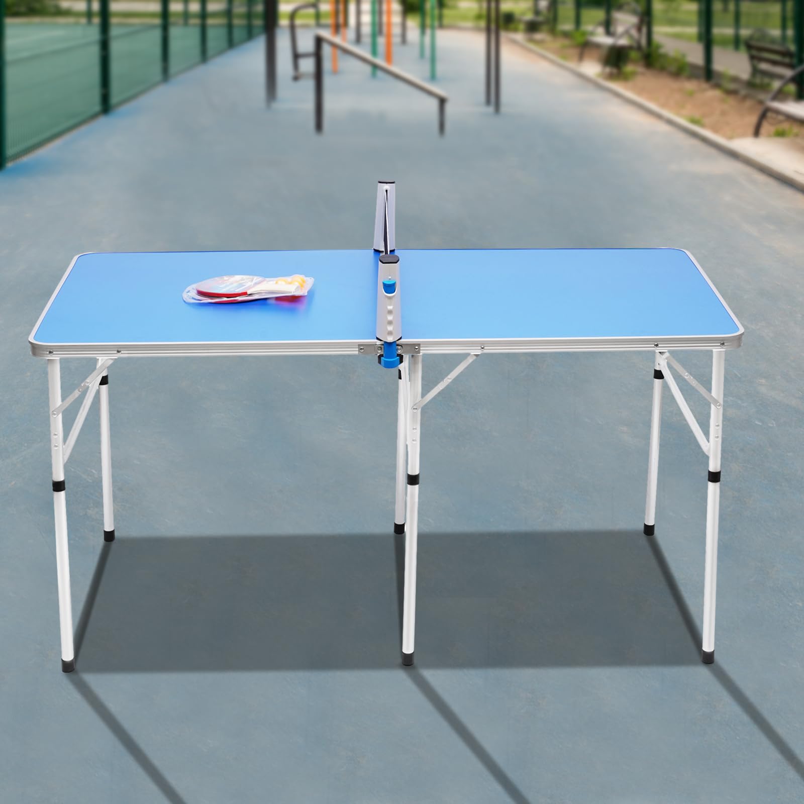 Ping-Pong Tables,Outdoor Ping Pong Table,Table Tennis Tables,Indoor Ping-Pong Tables with Accessories Including Rackets,Net and Table Tennis Balls,Foldable Easy Assembly,for Home Office Family