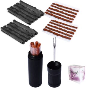 xmomx bike tubeless tire tyre repair kit plugger plugs tool repair tires fix flat puncture mtb and road mountain bicycle +25 strips (10 x1.5 mm + 5 x 2.5 mm + 10 x 3.5 mm)