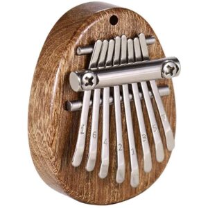 thumb piano 8 key mini kalimba, exquisite finger piano, portable marimba musical instrument gift, wooden finger mbira with lanyard special gifts for kids and adults beginners