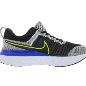 Nike Mens React Infinity Run Flyknit 2 (White/Cyber-Black-Racer Blue) Size 9.5