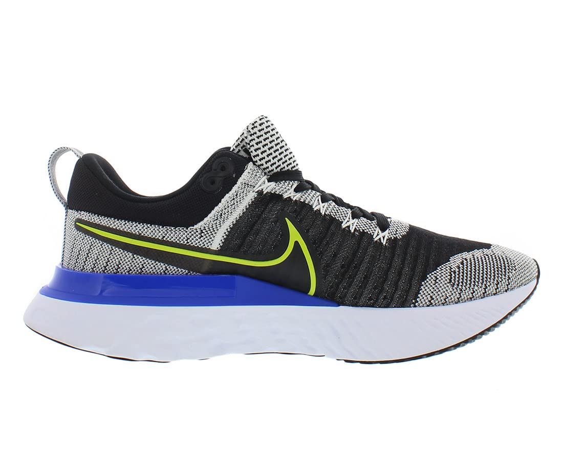 Nike Mens React Infinity Run Flyknit 2 (White/Cyber-Black-Racer Blue) Size 9.5