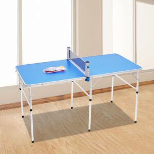 Ping-Pong Tables,Outdoor Ping Pong Table,Table Tennis Tables,Indoor Ping-Pong Tables with Accessories Including Rackets,Net and Table Tennis Balls,Foldable Easy Assembly,for Home Office Family