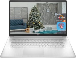 hp 2023 newest business laptop, 17.3" touchscreen display, amd ryzen 5 7530u(6-core), 64gb ram, 4tb ssd, amd radeon graphics, wifi 6, bluetooth, usb type a&c, windows 11 home