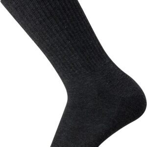 Reebok Men's Crew Socks - 10 Pack Stretch Performance Cushioned Crew Socks - Arch Support Athletic Socks for Men (6-12.5), Size 6-12.5, Classic Grey