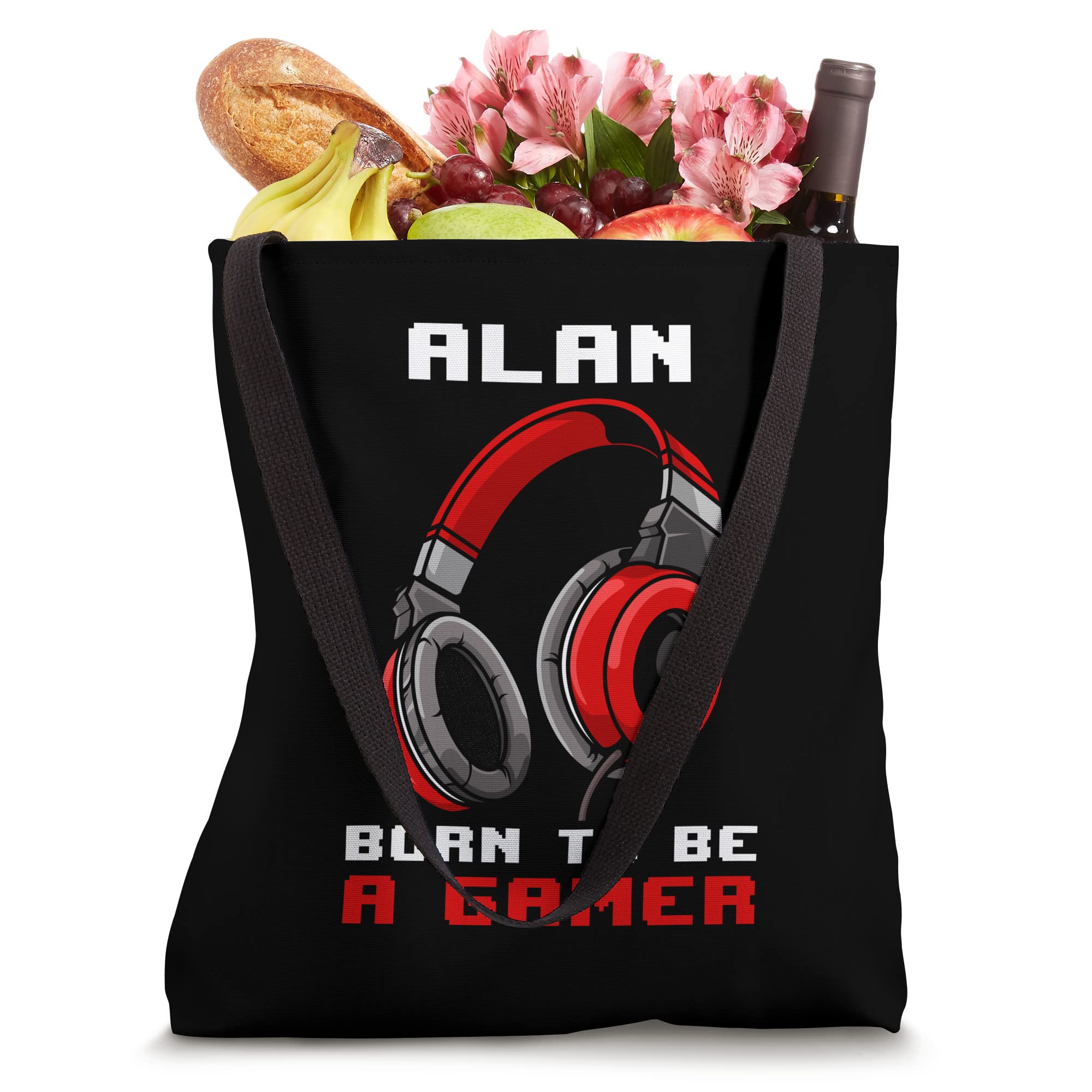 Alan - Born To Be A Gamer - Personalized Tote Bag