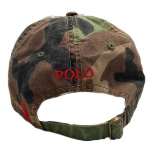 Polo Ralph Lauren Mens Teddy Bear Adjustable Ball Cap Hat (Camo/Tiger)