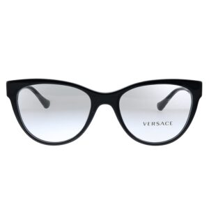 Versace VE 3304 GB1 Black Plastic Cat-Eye Eyeglasses 51mm