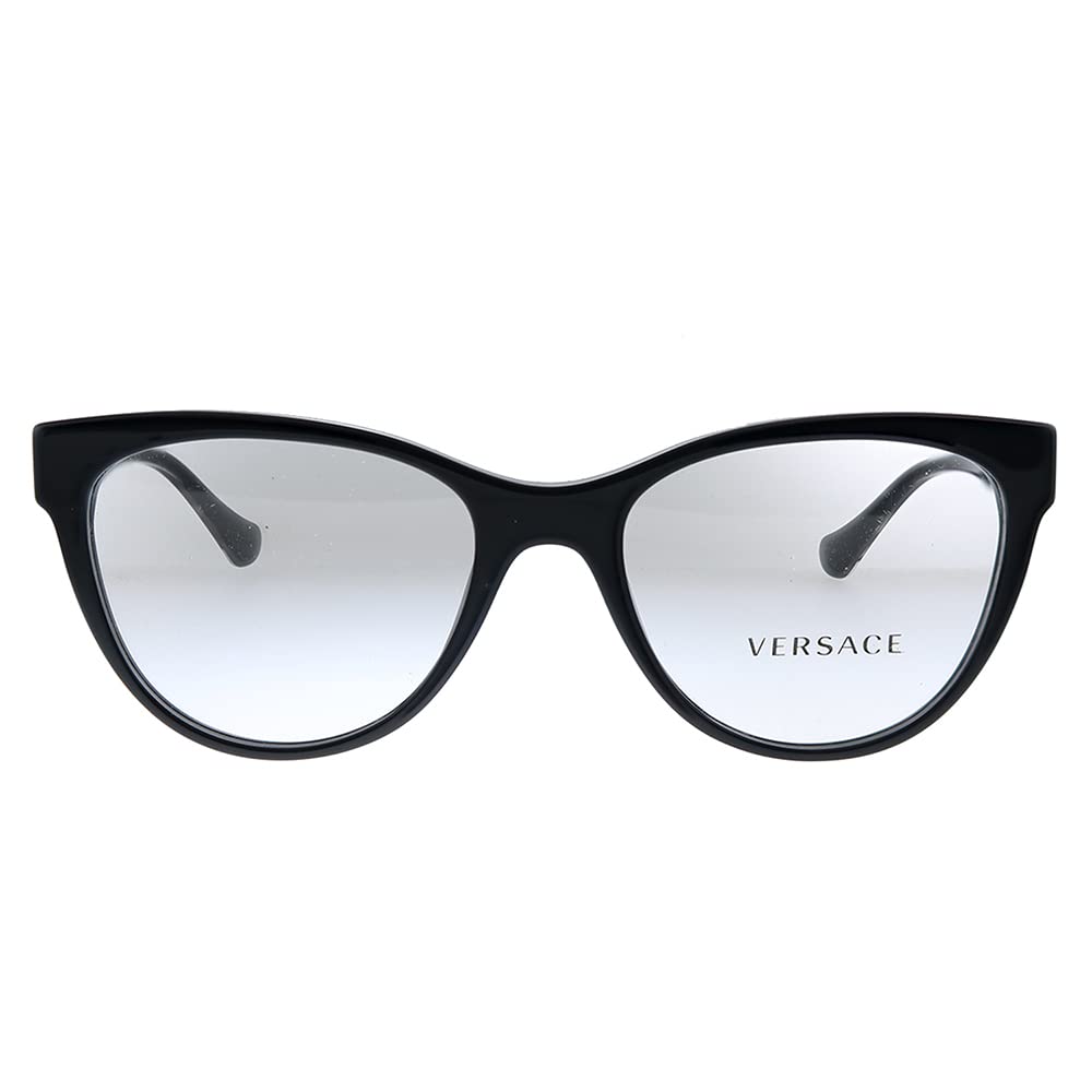 Versace VE 3304 GB1 Black Plastic Cat-Eye Eyeglasses 51mm