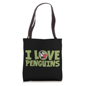 i love penguins, animals of the world, cute animal tote bag